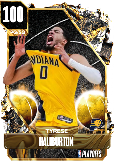 2KDB MyTEAM Database | NBA 2K Custom Card (Playoffs Tyrese Haliburton ...