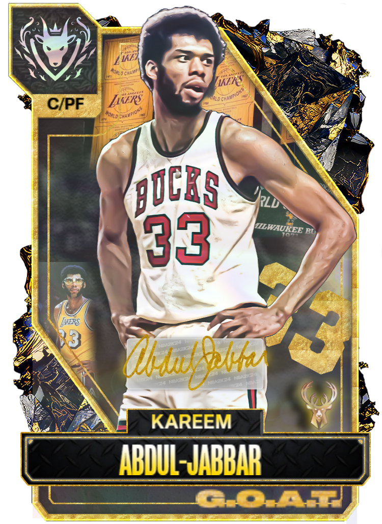 NBA 2K25 | 2KDB MyTEAM NBA 2K Custom Card (Holo Kareem) by Jettco