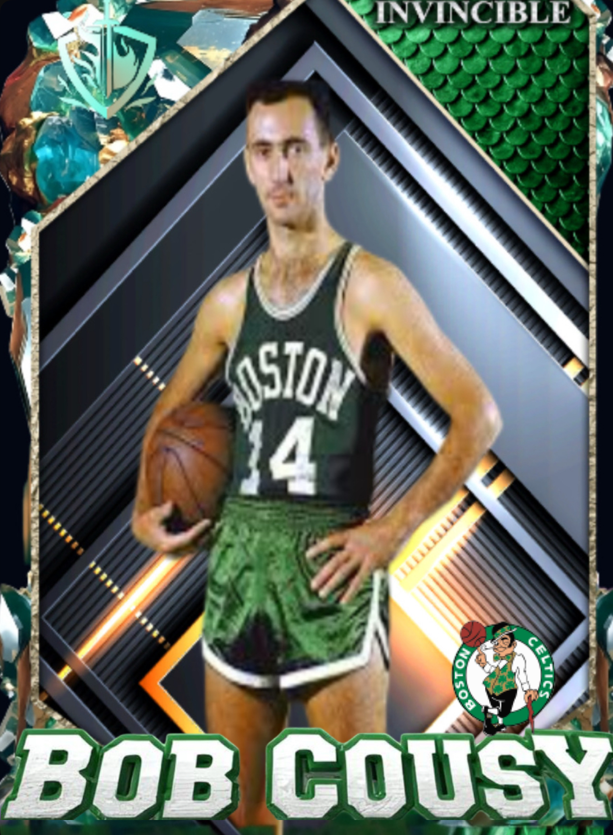 NBA 2K25 | 2KDB MyTEAM NBA 2K Custom Card (Invincible bob cousy anyways it u want a invincible ...