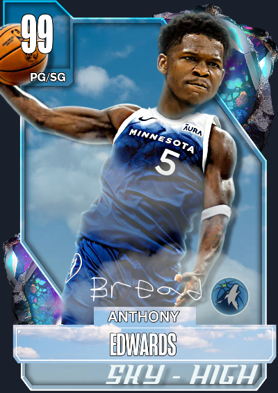 NBA 2K25 | 2KDB MyTEAM NBA 2K Custom Card (Anthony Edwards) by Spiff-Bread