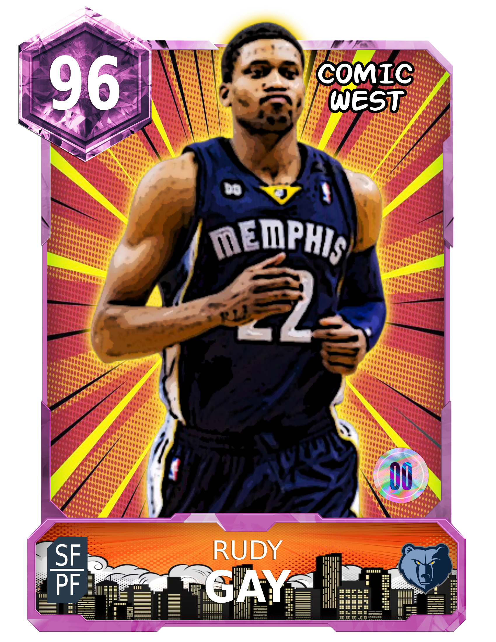 2KDB MyTEAM Database | NBA 2K Custom Card (RUDY GAY COMIC WEST) by ...