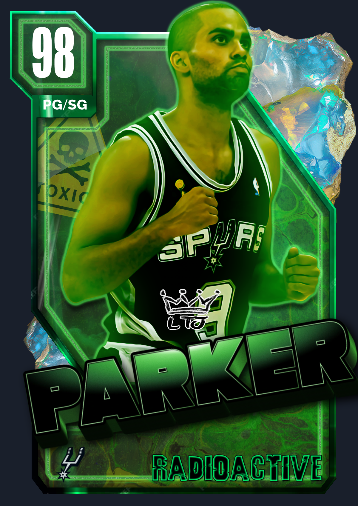 2KDB MyTEAM Database | NBA 2K Custom Card (radioactive parker) by LTJ ...