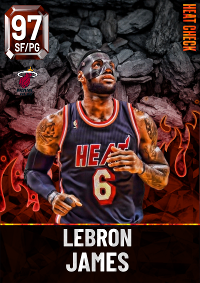 NBA 2K25 | 2KDB MyTEAM NBA 2K Custom Card (Lebron heat check) by Dwild