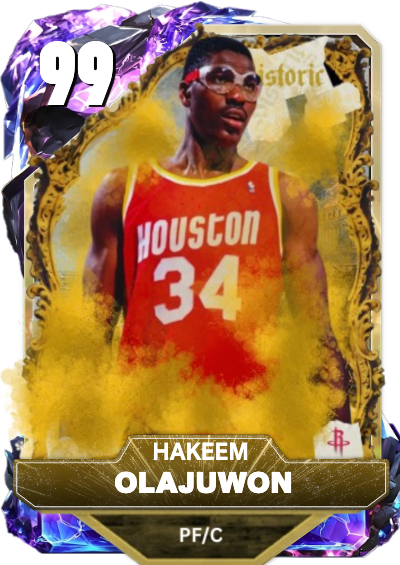 NBA 2K26 | 2KDB MyTEAM NBA 2K Custom Card (Hakeem Olajuwon 2K25 Historic Dark Matter) by jacobk23_