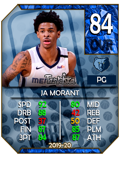 NBA 2K25 | 2KDB MyTEAM NBA 2K Custom Card ('19-'20 Ja Morant) by Tankiska