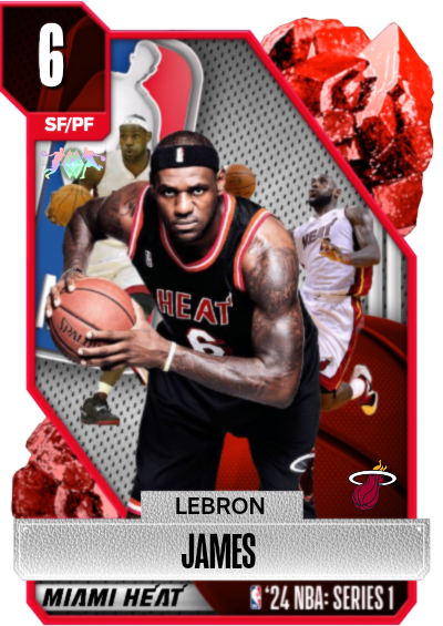 NBA 2K25 | 2KDB MyTEAM NBA 2K Custom Card (lbj heat go vrazy) by yxl_diamond