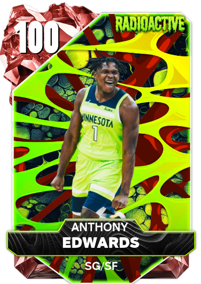 2KDB MyTEAM Database | NBA 2K Custom Card (Anthony Edwards Radioactive ...