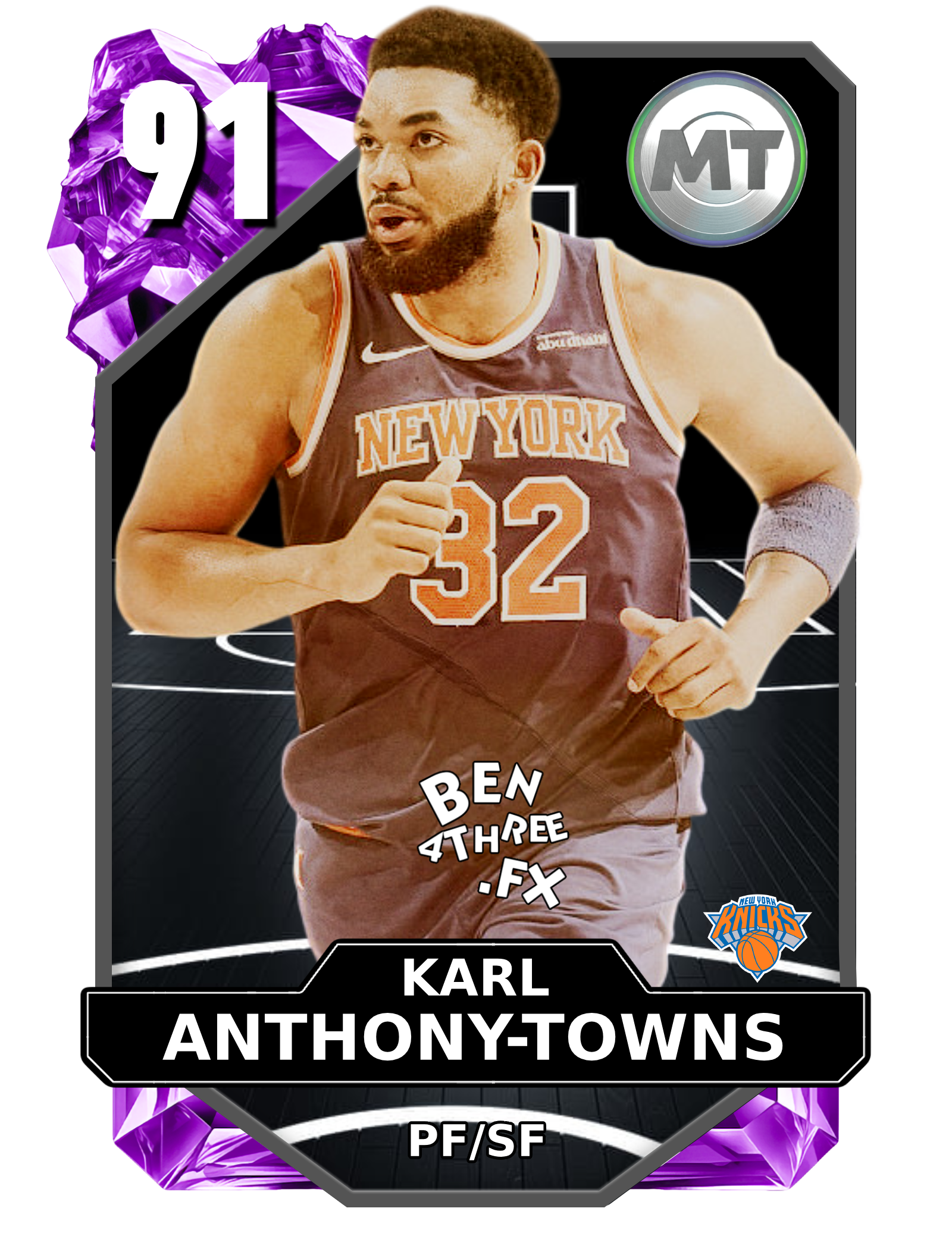 2KDB MyTEAM Database | NBA 2K Custom Card (KAT) by ben4three.fx | NBA 2K26