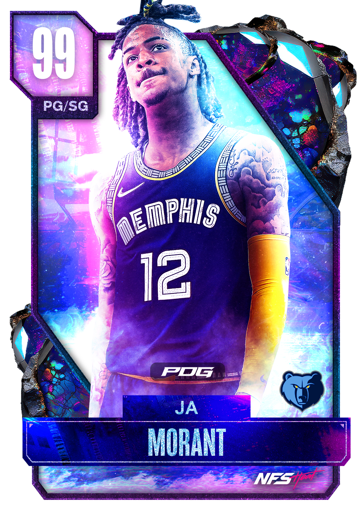 2KDB MyTEAM Database | NBA 2K Custom Card ("ja is faster" - Asher) by bencdesigns | NBA 2K26