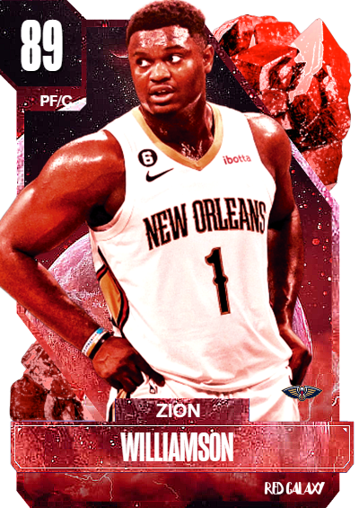 NBA 2K25 | 2KDB MyTEAM NBA 2K Custom Card (red galaxy zion) by Megabob