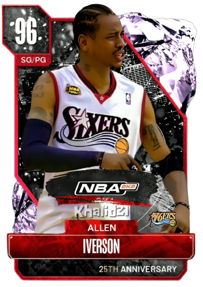NBA 2K25 | 2KDB MyTEAM NBA 2K Custom Card (Allen Iverson 2k2) by Khalid21