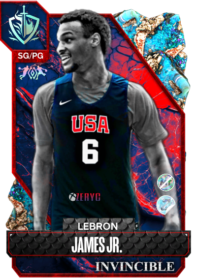 2KDB MyTEAM Database | NBA 2K Custom Card (Bronny (Invincible/DD)) by ...