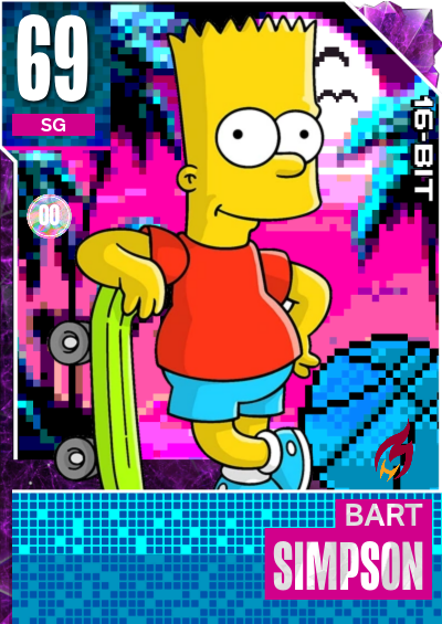 2KDB MyTEAM Database | NBA 2K Custom Card (Bart Simpson) by HL2 | NBA 2K26