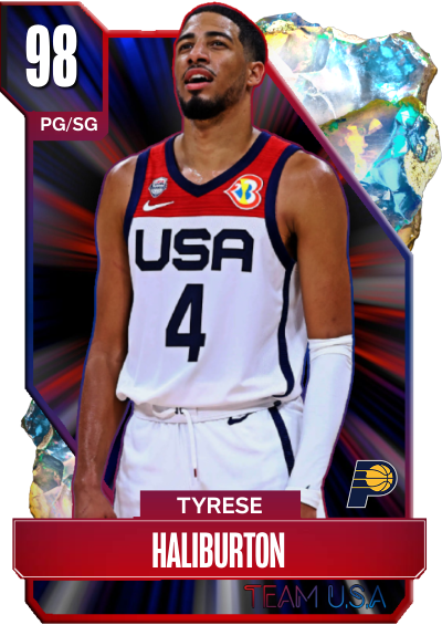 2KDB MyTEAM Database | NBA 2K Custom Card (Tyrese Haliburton TEAM USA ...
