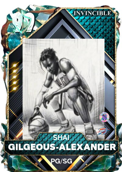 NBA 2K25 | 2KDB MyTEAM NBA 2K Custom Card (SGA invincible sketch) by SGA_IsTheGoat