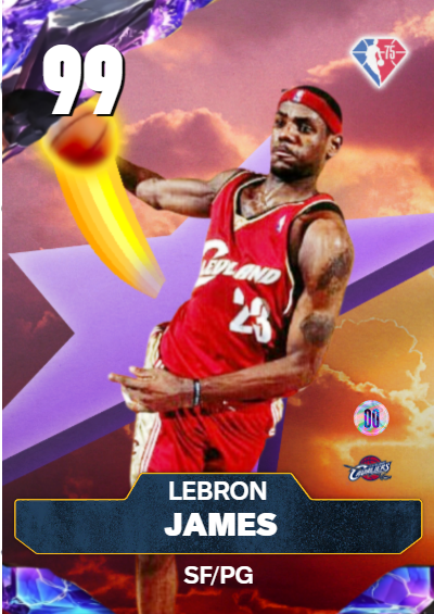NBA 2K26 | 2KDB MyTEAM NBA 2K Custom Card (75th Retro 2k22 LeBron James ...