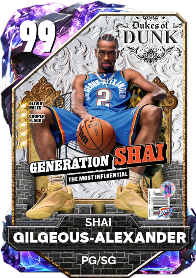 NBA 2K25 | 2KDB MyTEAM NBA 2K Custom Card (SGA dunk dm) by SGA_IsTheGoat