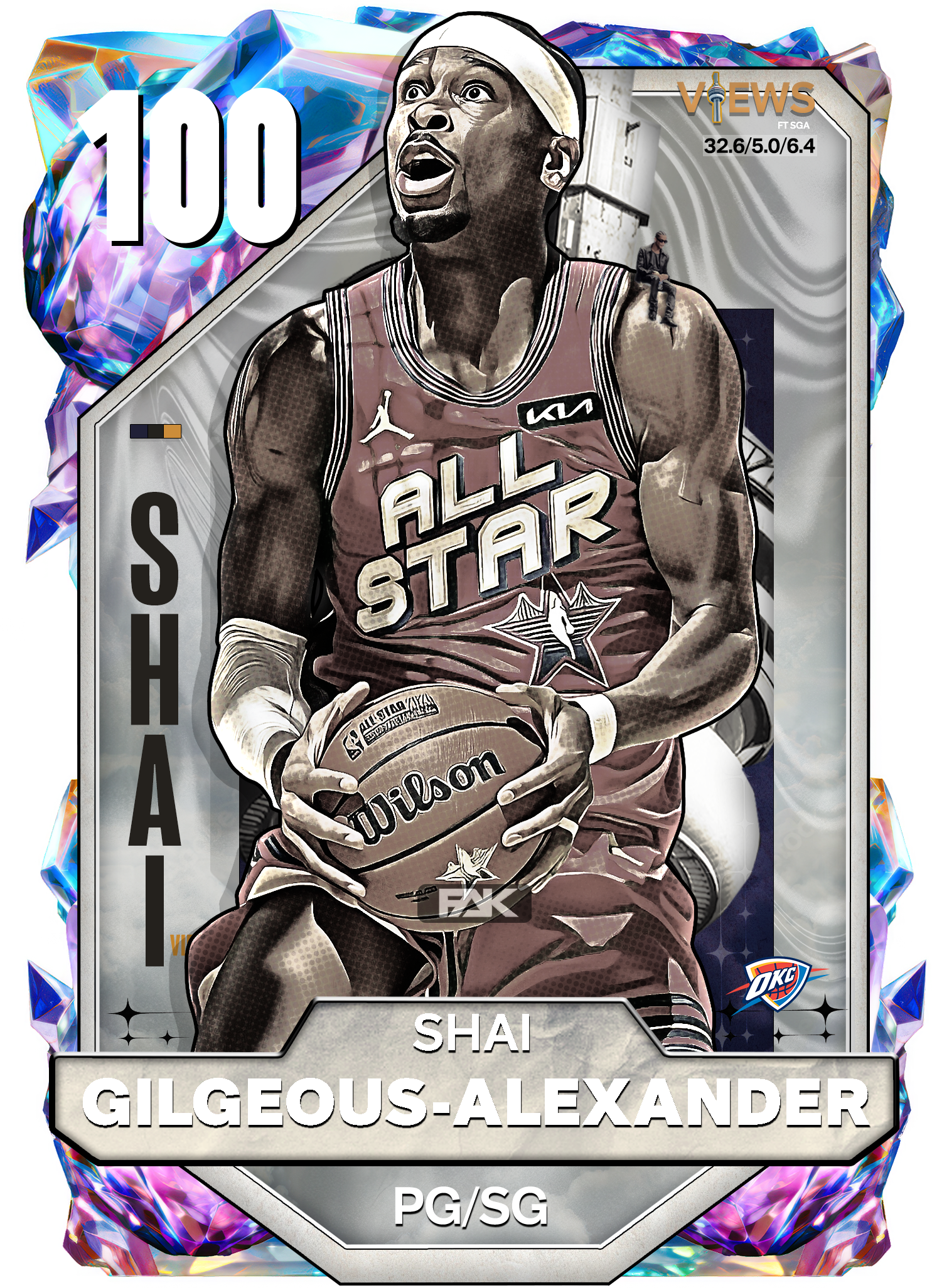 2KDB MyTEAM Database | NBA 2K Custom Card (Views ft SGA) by FAK | NBA 2K26