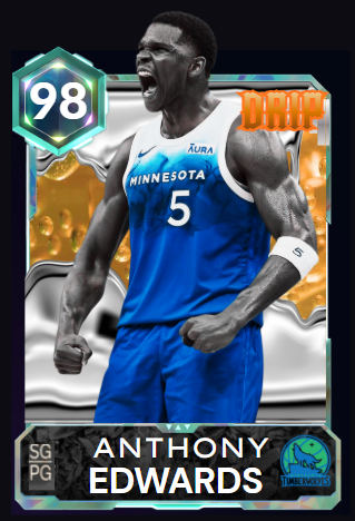2KDB MyTEAM Database | NBA 2K Custom Card (2/6 Drip Anthony Edwards) by ...