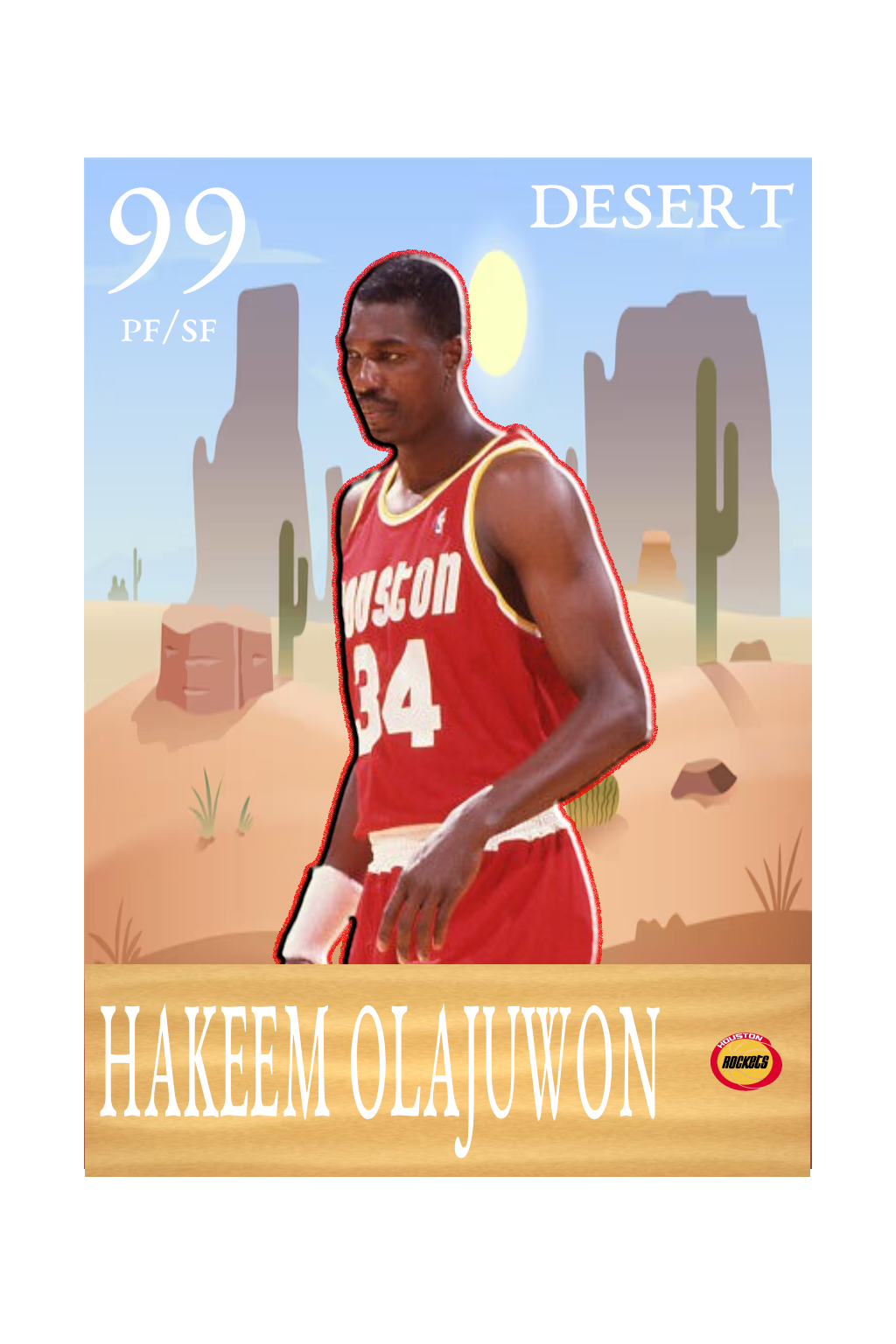 NBA 2K25 | 2KDB MyTEAM NBA 2K Custom Card (desert hakeem 2/3) by theeALONZO TRIER