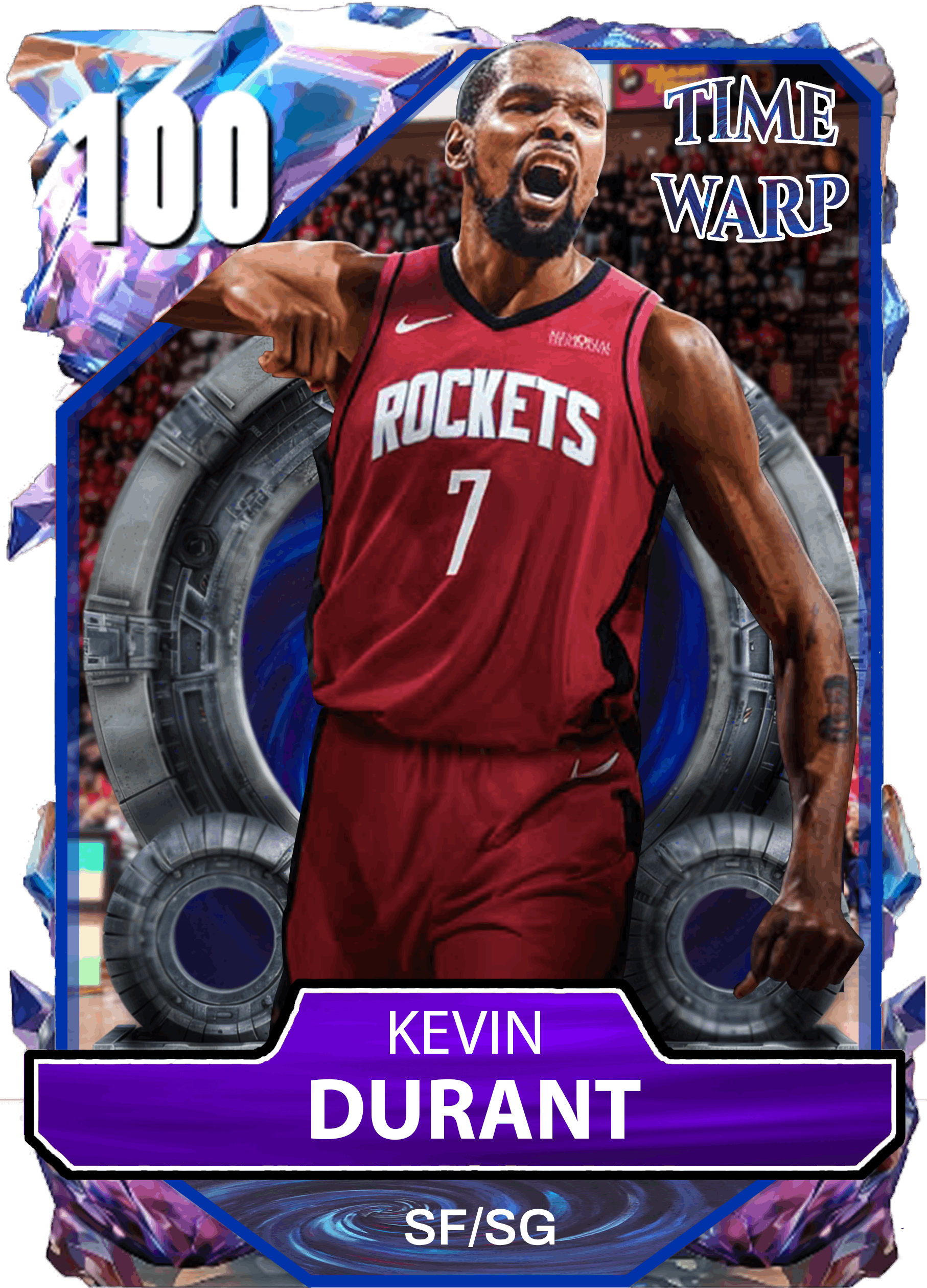 2KDB MyTEAM Database | NBA 2K Custom Card (Time Warp Rockets KD (First ...