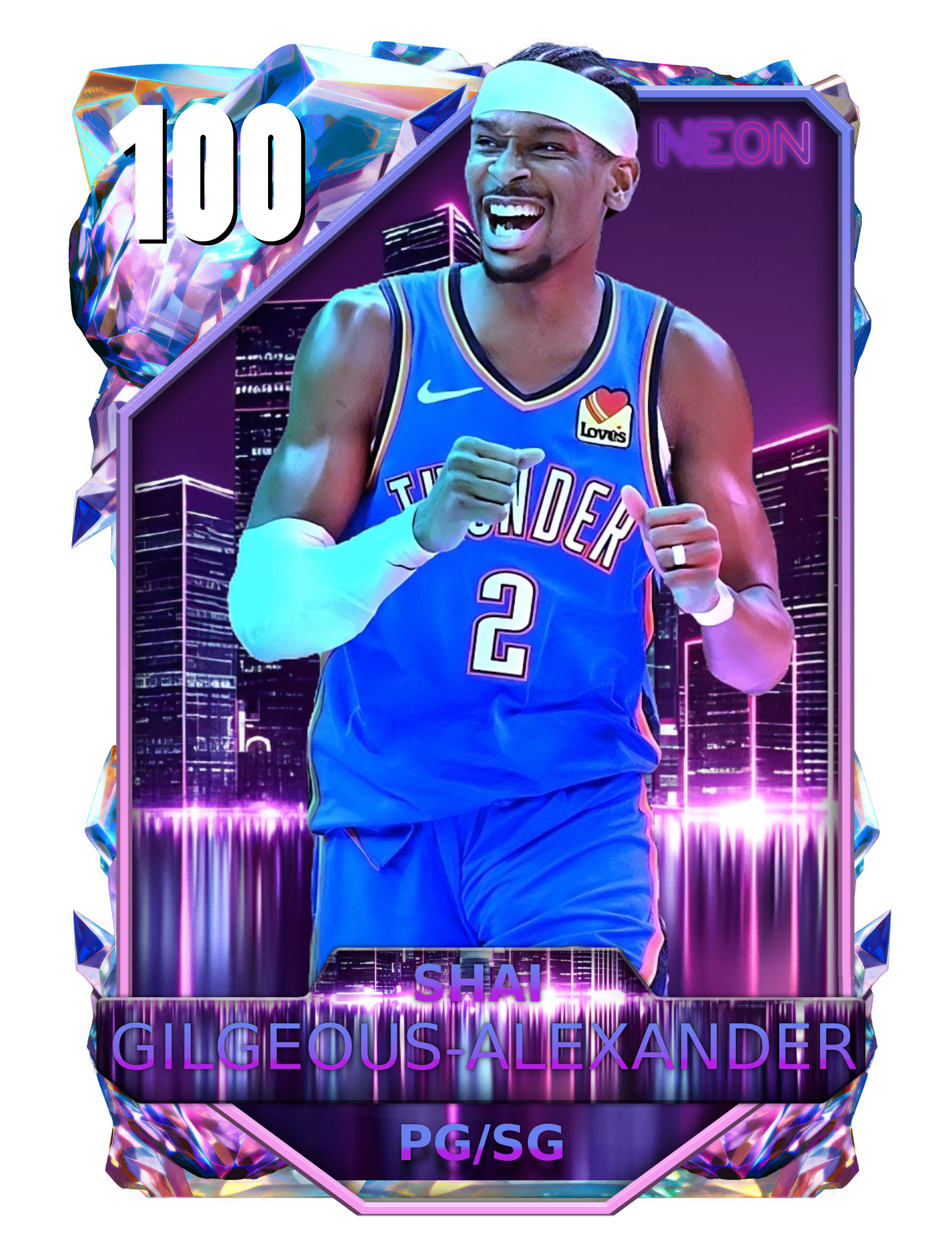 2KDB MyTEAM Database | NBA 2K Custom Card (neon sga) by ShaiMVP | NBA 2K26